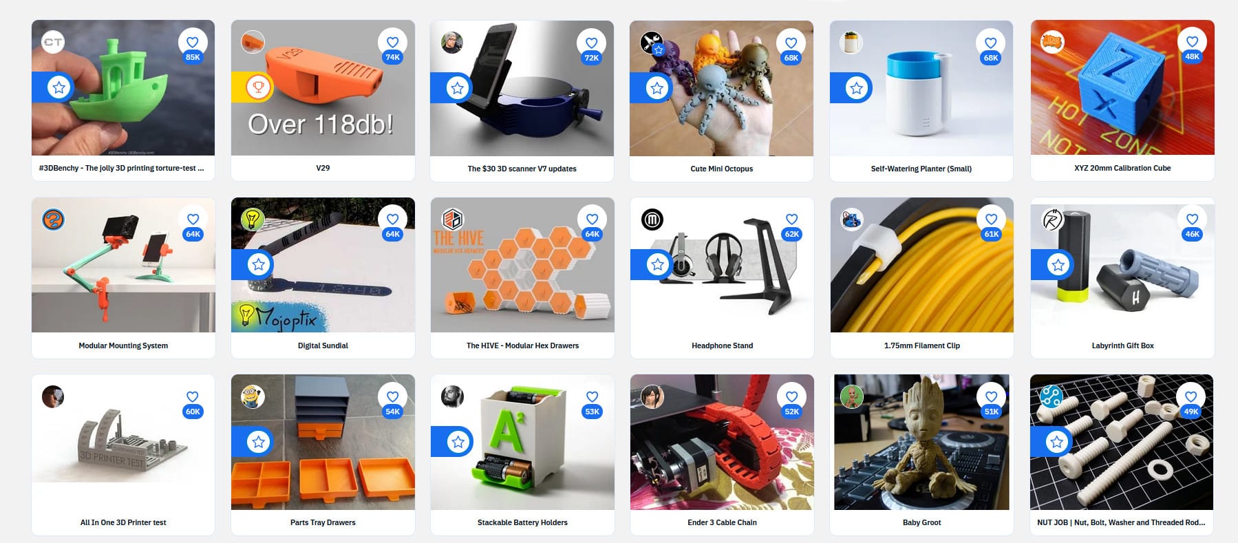 Gotowe i darmowe projekty do druku 3D - Geometry Hustlers